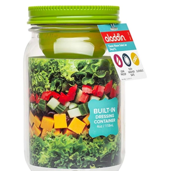 aladdin | Kitchen | Aladdin Classic Mason Salad Jar With Lid | Poshmark